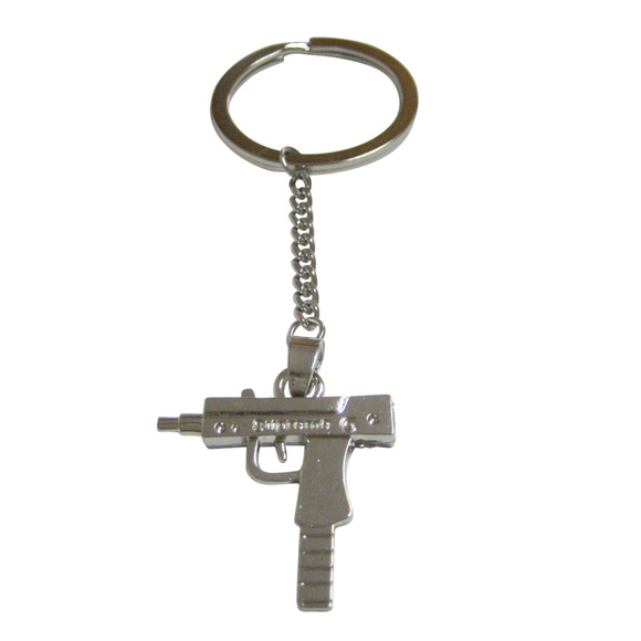 Kiola Designs | Accessories | Silver Toned Submachine Gun Pendant ...
